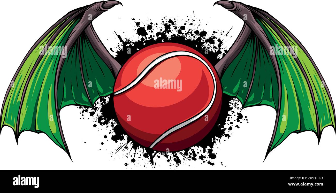 vector illustration of Tennis ball with wings Stock Vector Image & Art ...