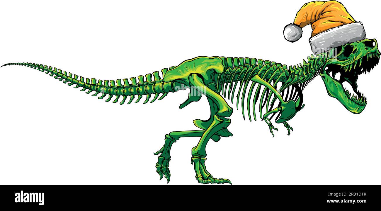 Vector Illustration Tyrannosaurus Rex with christmas hat Stock Vector Image & Art - Alamy