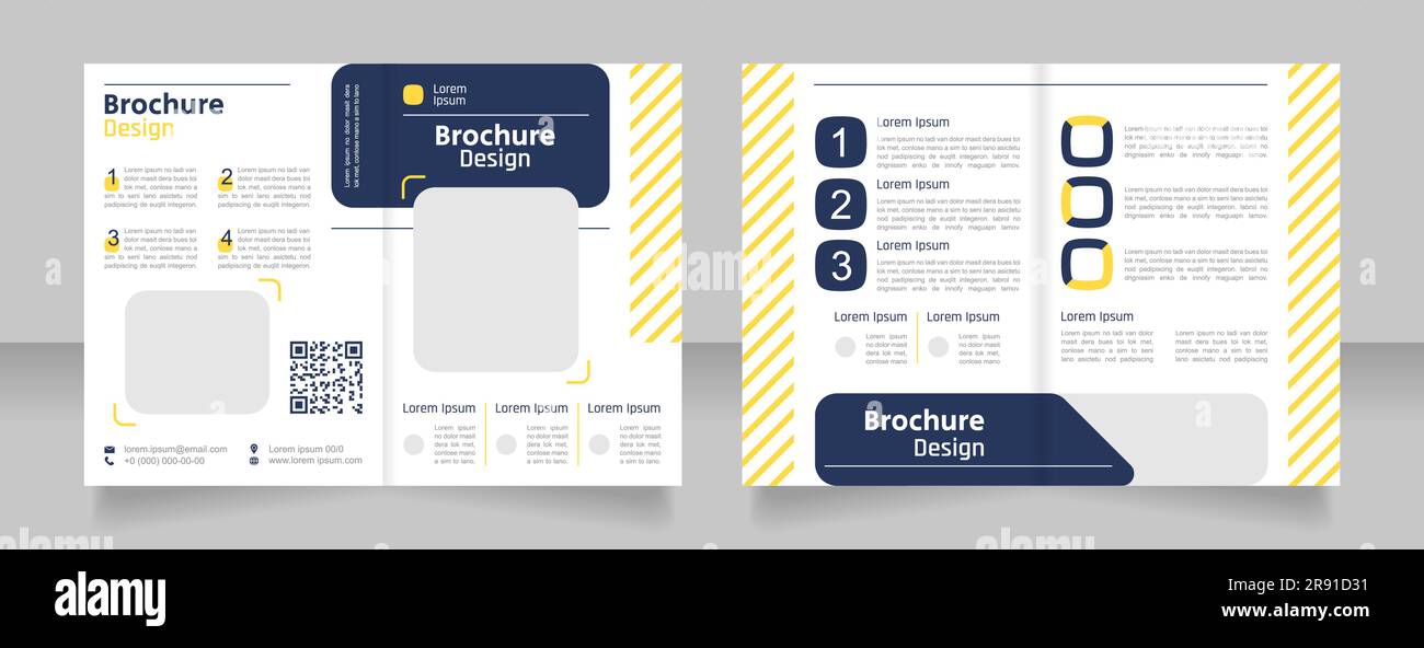 Digital technology bifold brochure template design Stock Vector Image ...