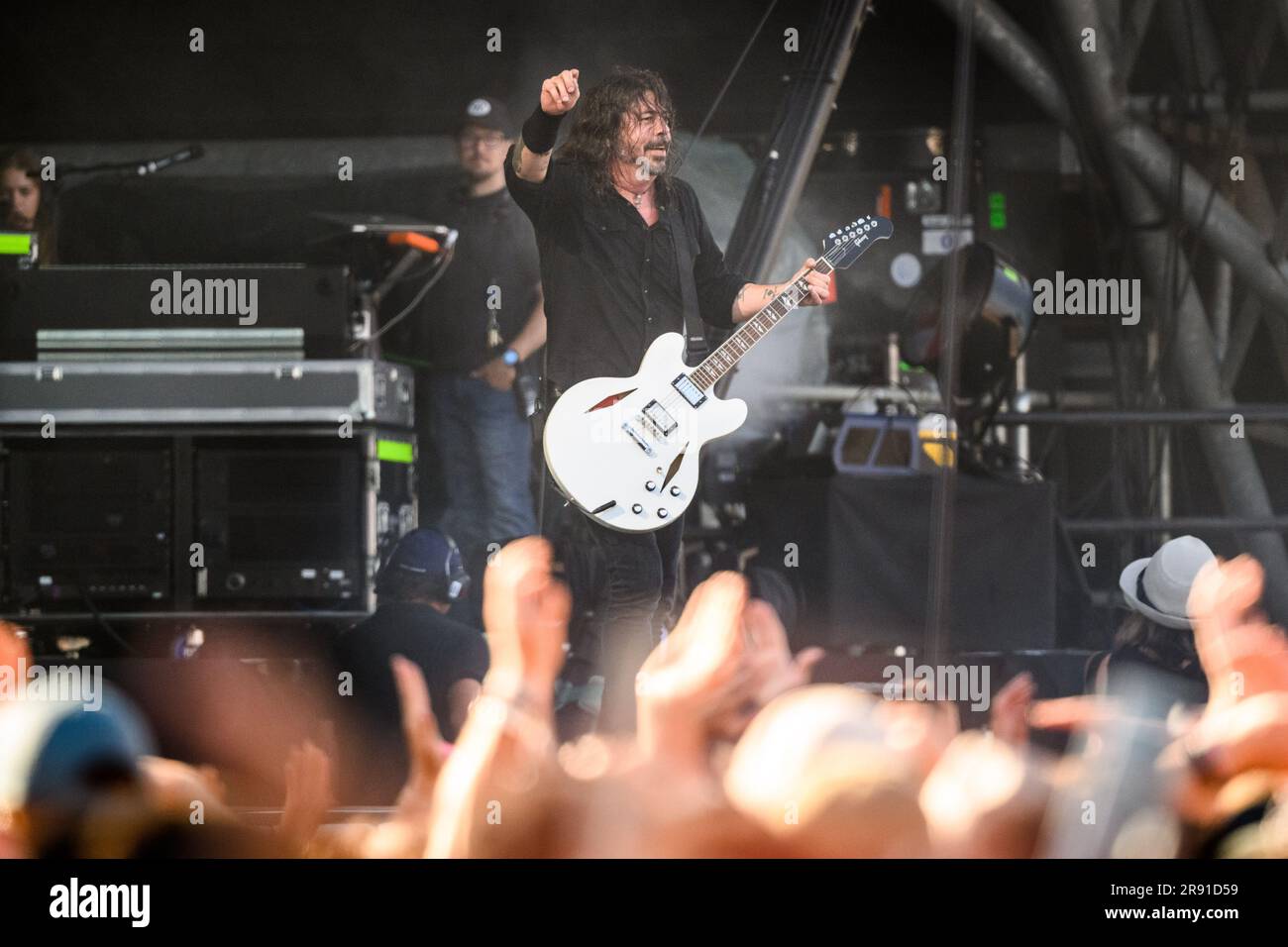Somerset, UK. 23 June 2023. Dave Grohl of the Foo Fighters performing ...