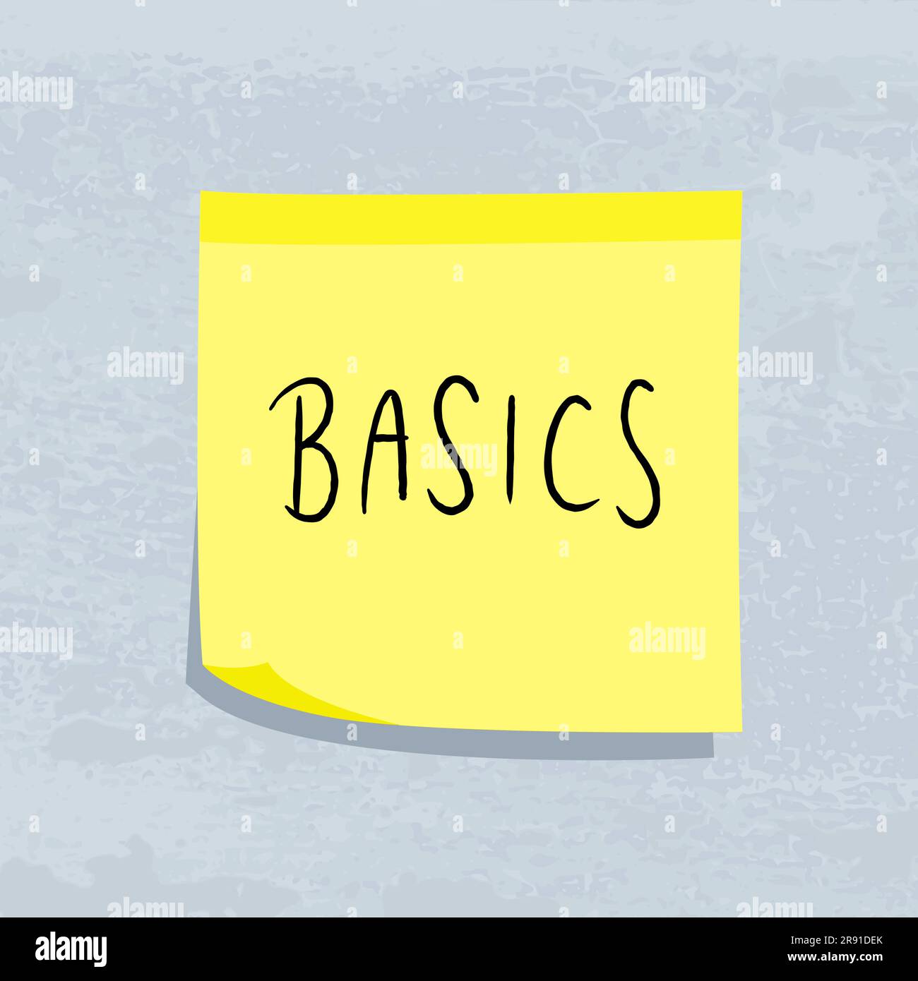 Basics sign. Yellow sticky note message. Paper sign Stock Vector Image ...