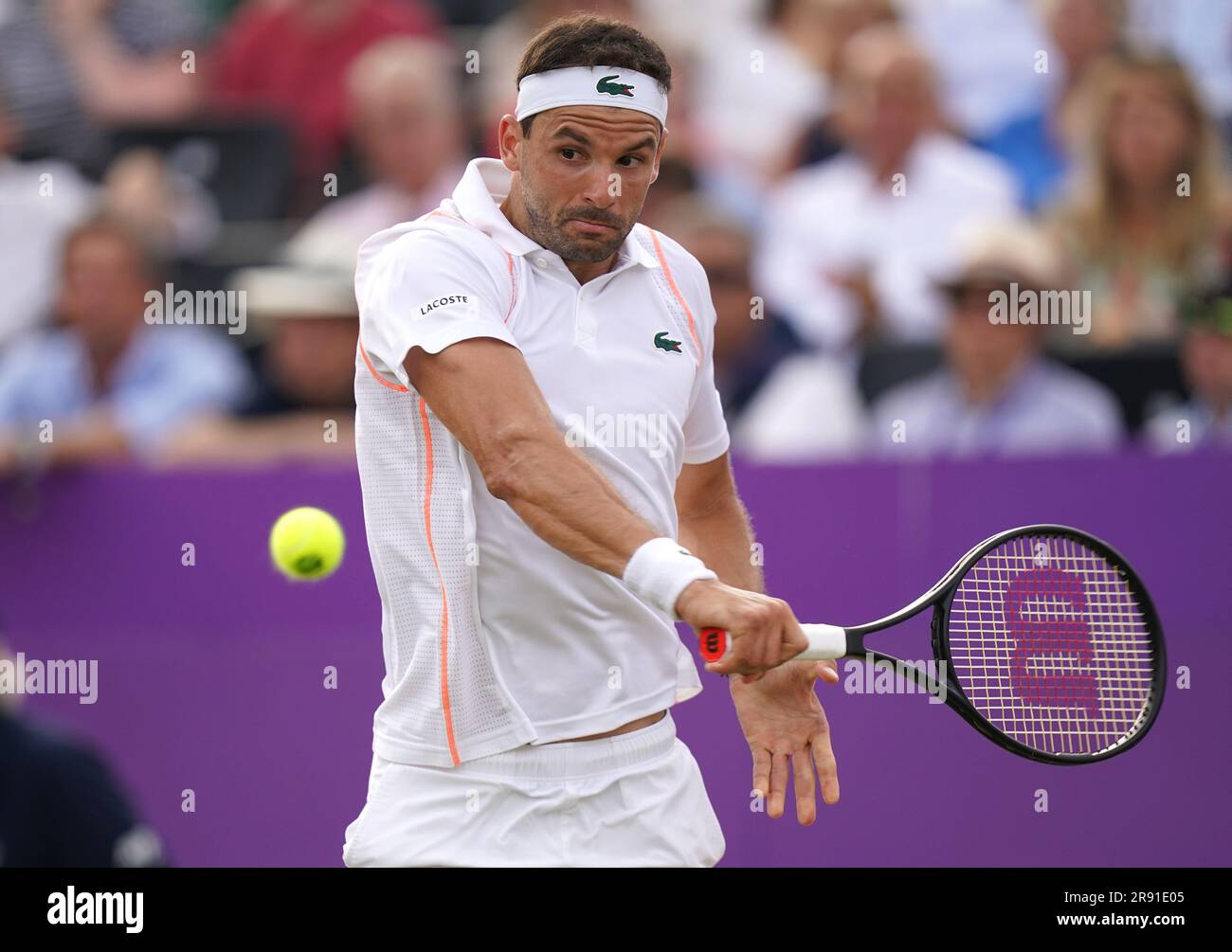 Bulgaria's Grigor Dimitrov in action during the Men's Quarter final ...