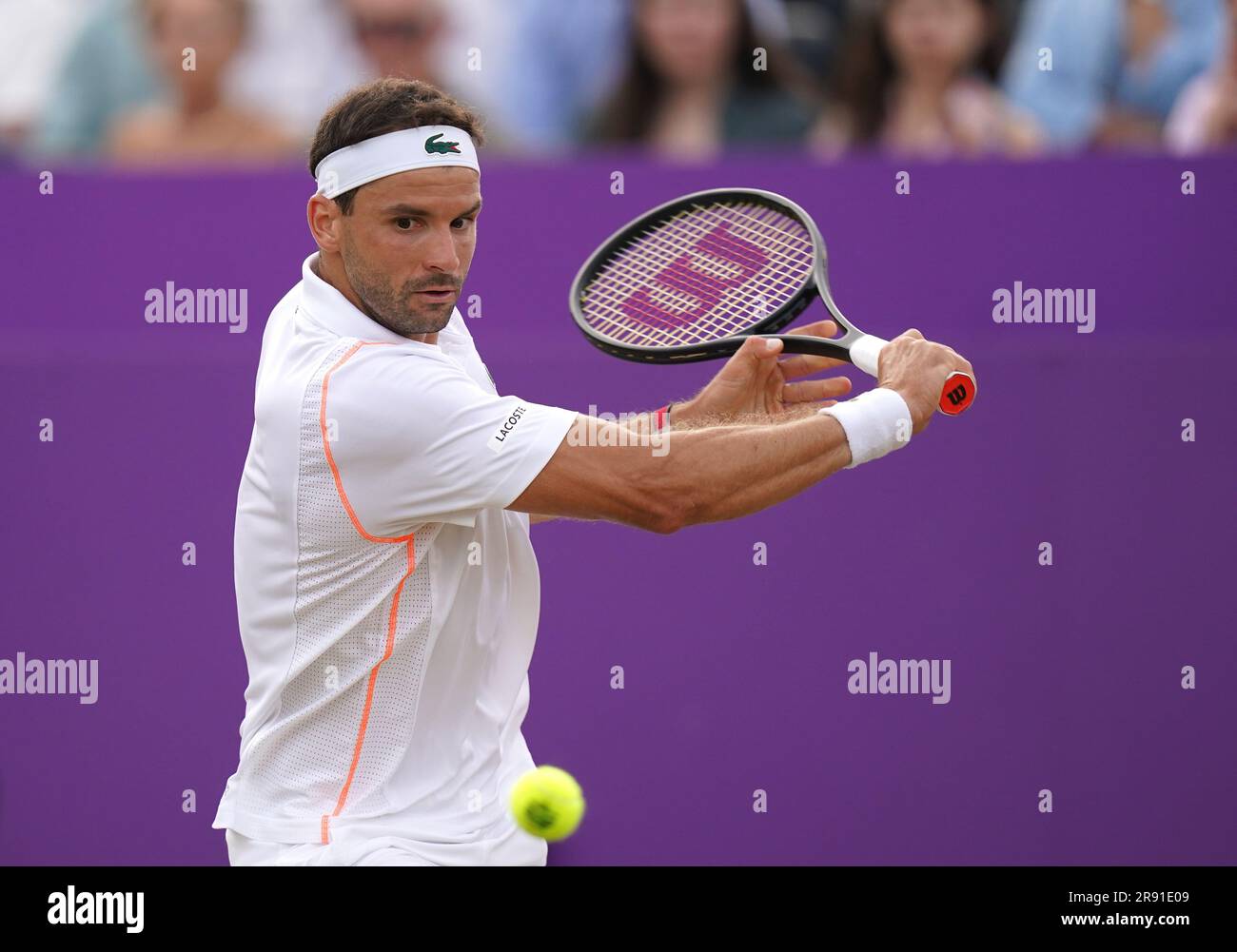 Bulgaria's Grigor Dimitrov in action during the Men's Quarter final ...