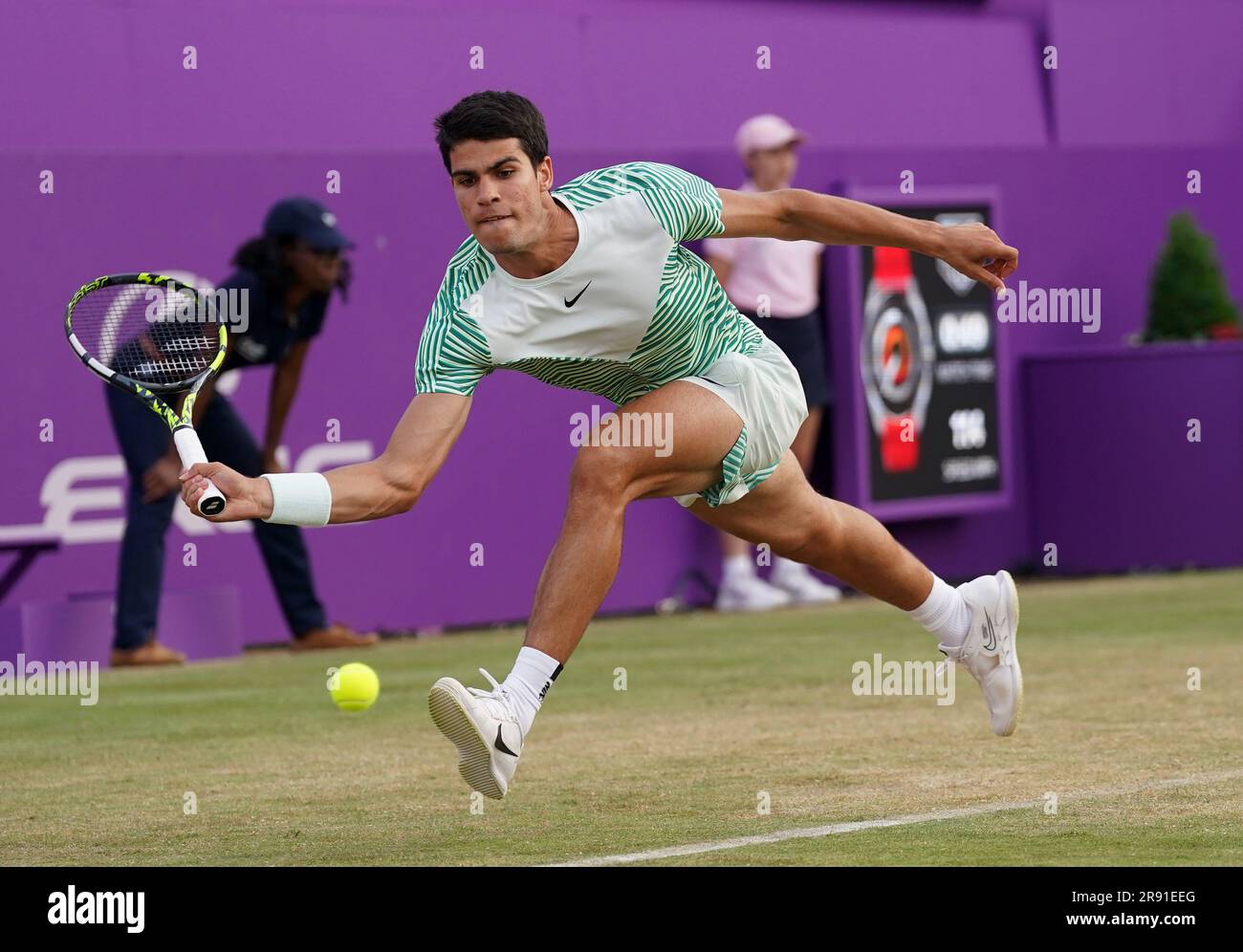 Spain's Carlos Alcaraz in action during the Men's Quarter final match ...