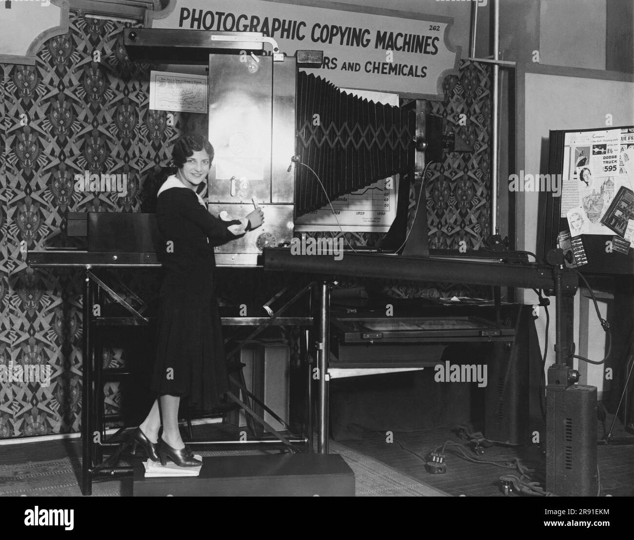 New York, New York: c. 1931 A young woman demonstrating the new ...
