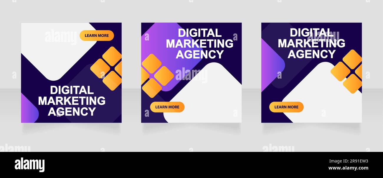 Digital marketing agency promotional web banner design template Stock ...