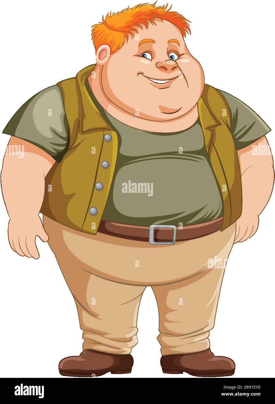Fat male cartoon character illustration Stock Vector Image & Art - Alamy