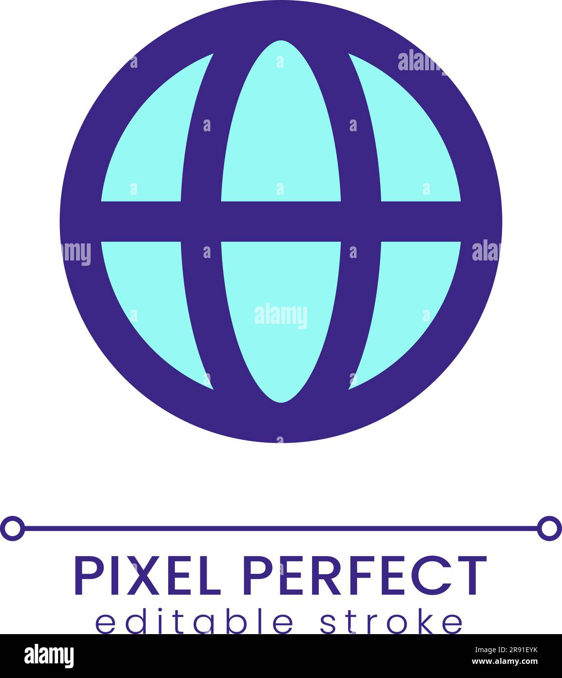 Globe pixel perfect RGB color ui icon Stock Vector Image & Art - Alamy
