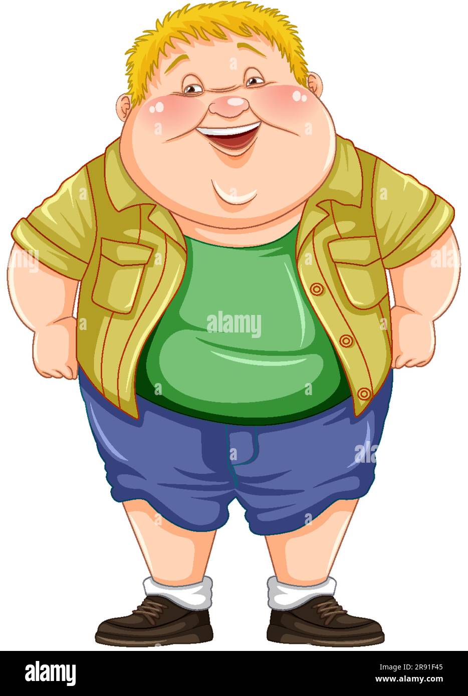 Fat boy cartoon character illustration Stock Vector Image & Art - Alamy