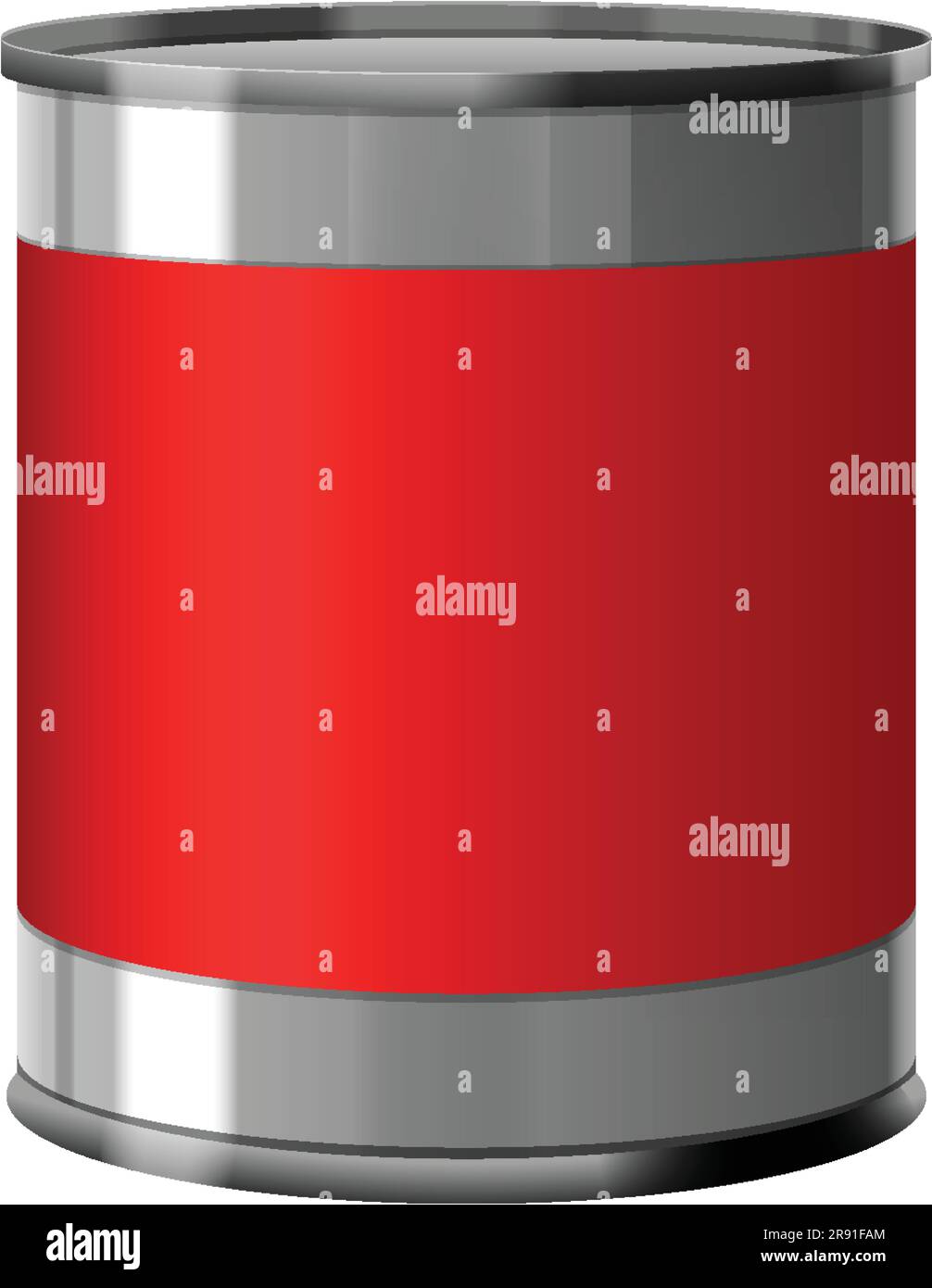 Blank Tin Can Template for Label Design illustration Stock Vector Image ...