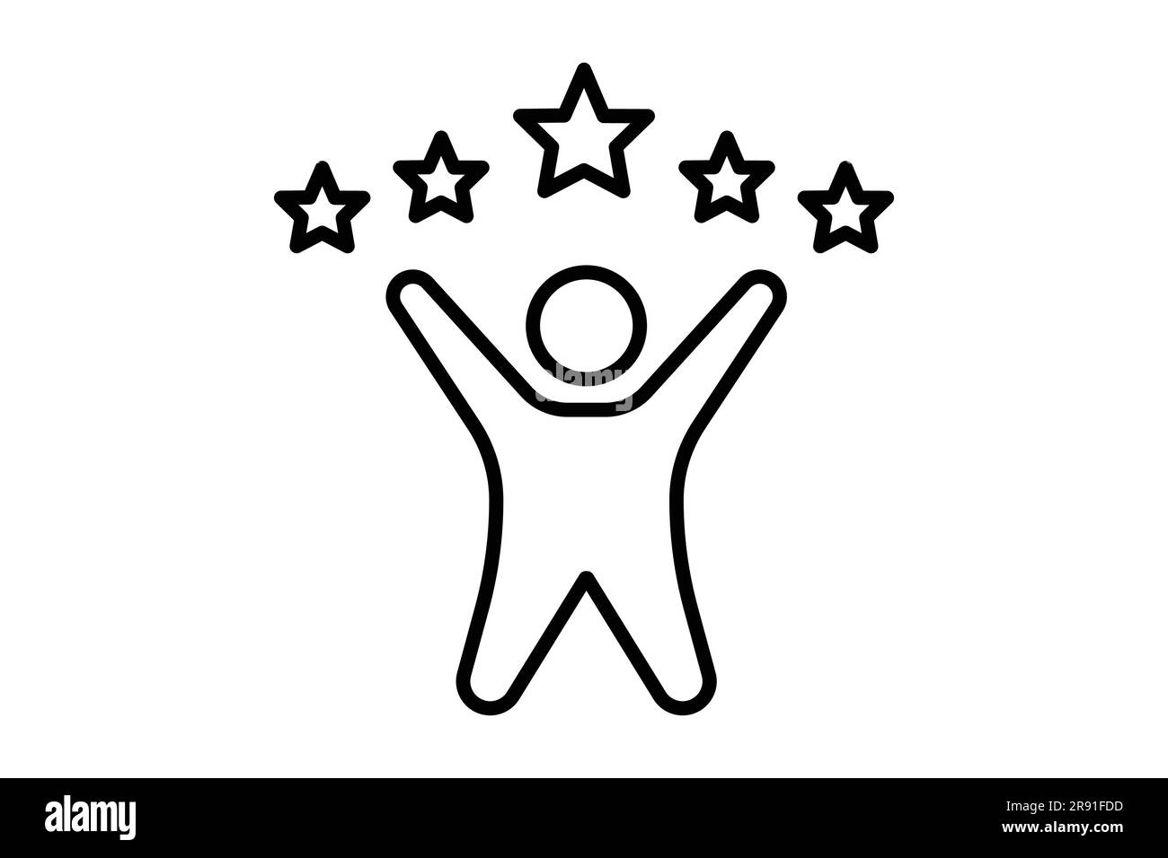 customer satisfaction 5 star icon. people with star. icon related to ...