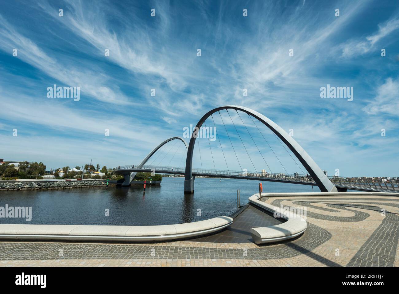 Modern bridges in the city of Perth in Western Australia Stock Photo ...