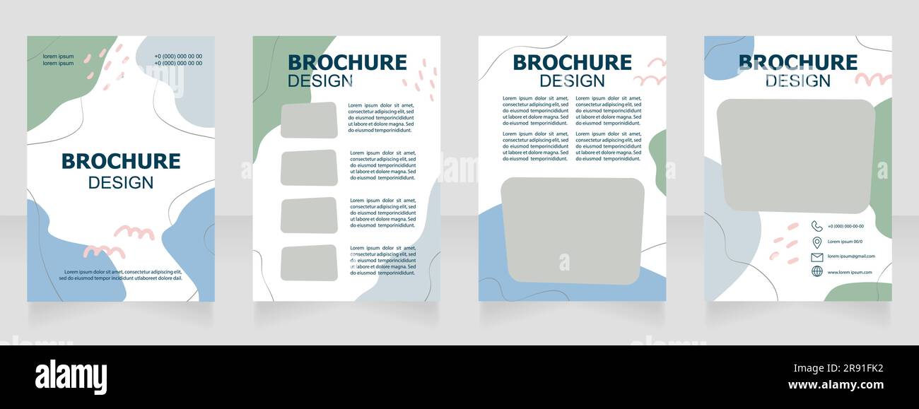 Decorative arts and crafts school blank brochure design Stock Vector ...