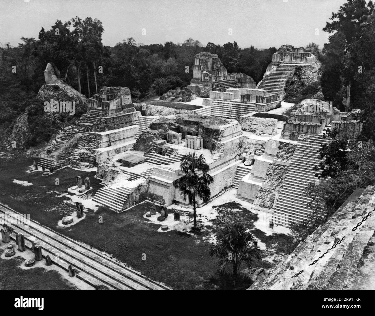 Tikal, Guatemala: 1973 The North Acropolis on the Great Plaza in the ...