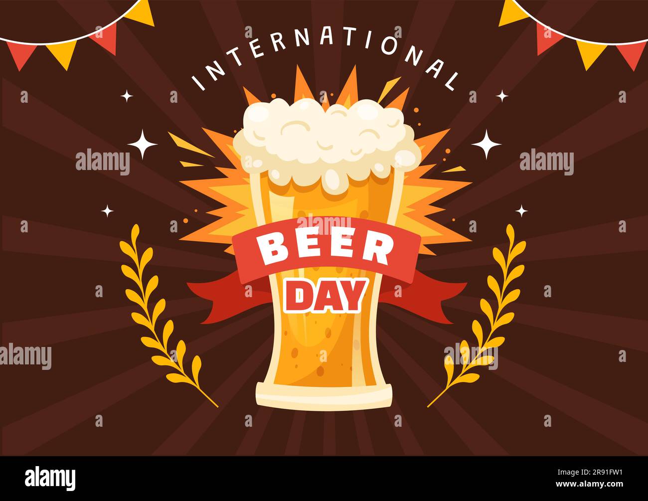 International Beer Day Vector Illustration with Cheers Beers ...