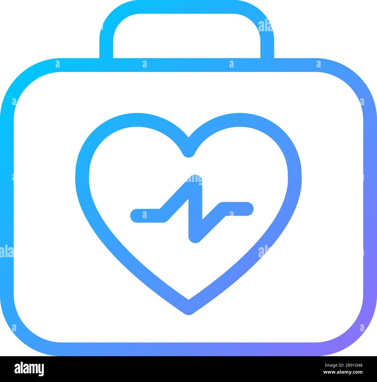 Resuscitation medical kit pixel perfect gradient linear vector icon ...