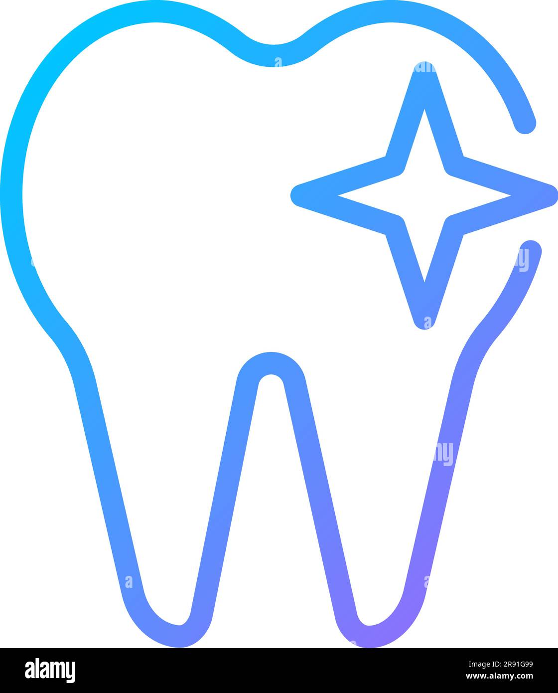Tooth pixel perfect gradient linear vector icon Stock Vector Image ...