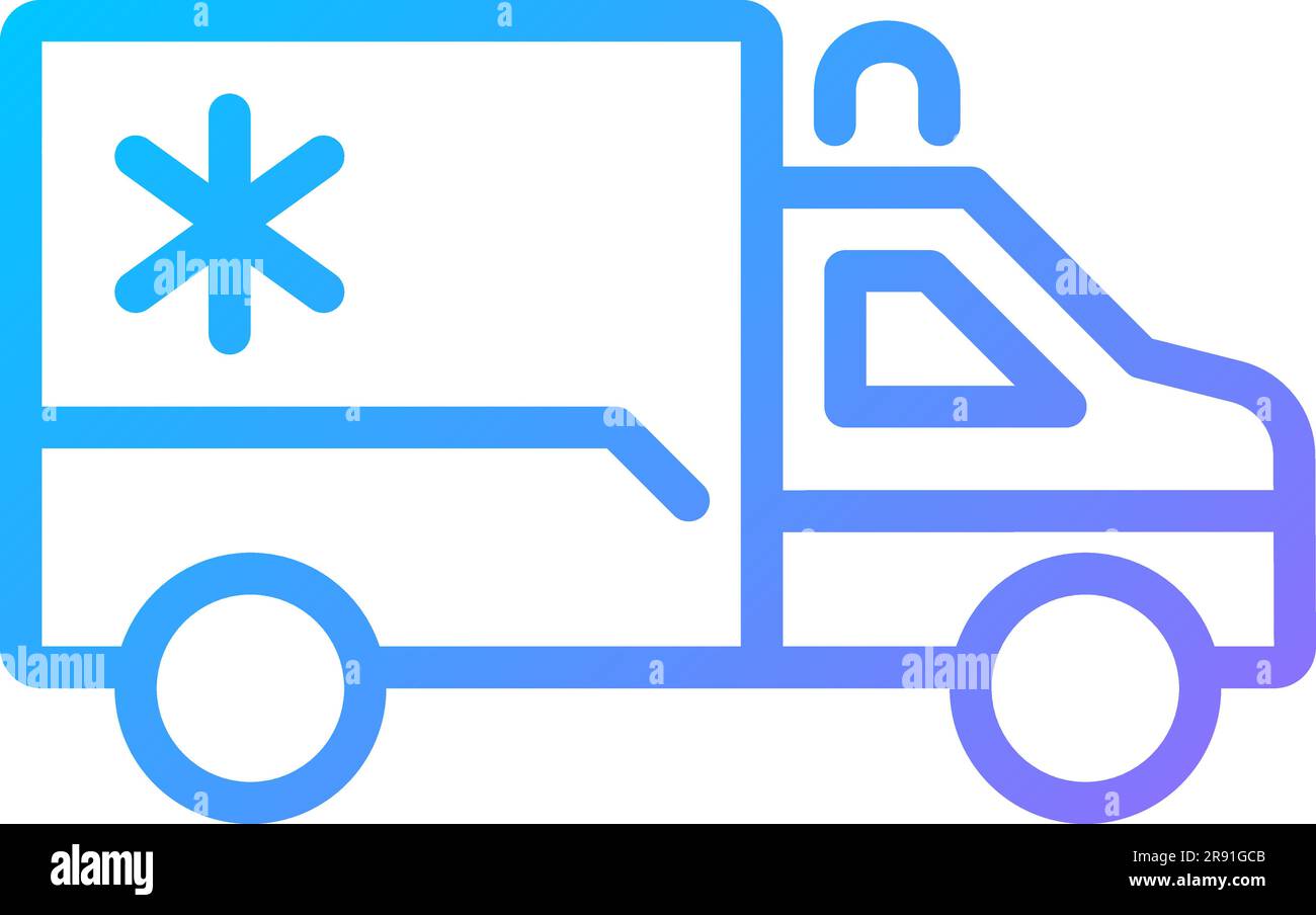 Ambulance vehicle pixel perfect gradient linear vector icon Stock Vector Image & Art - Alamy