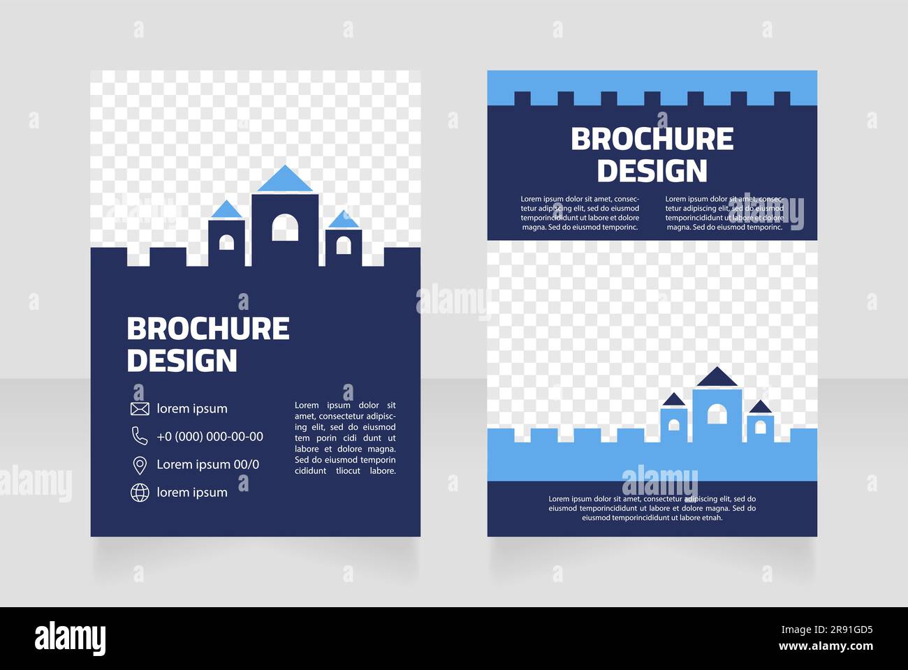 Historical legacy protection organization blank brochure design Stock ...