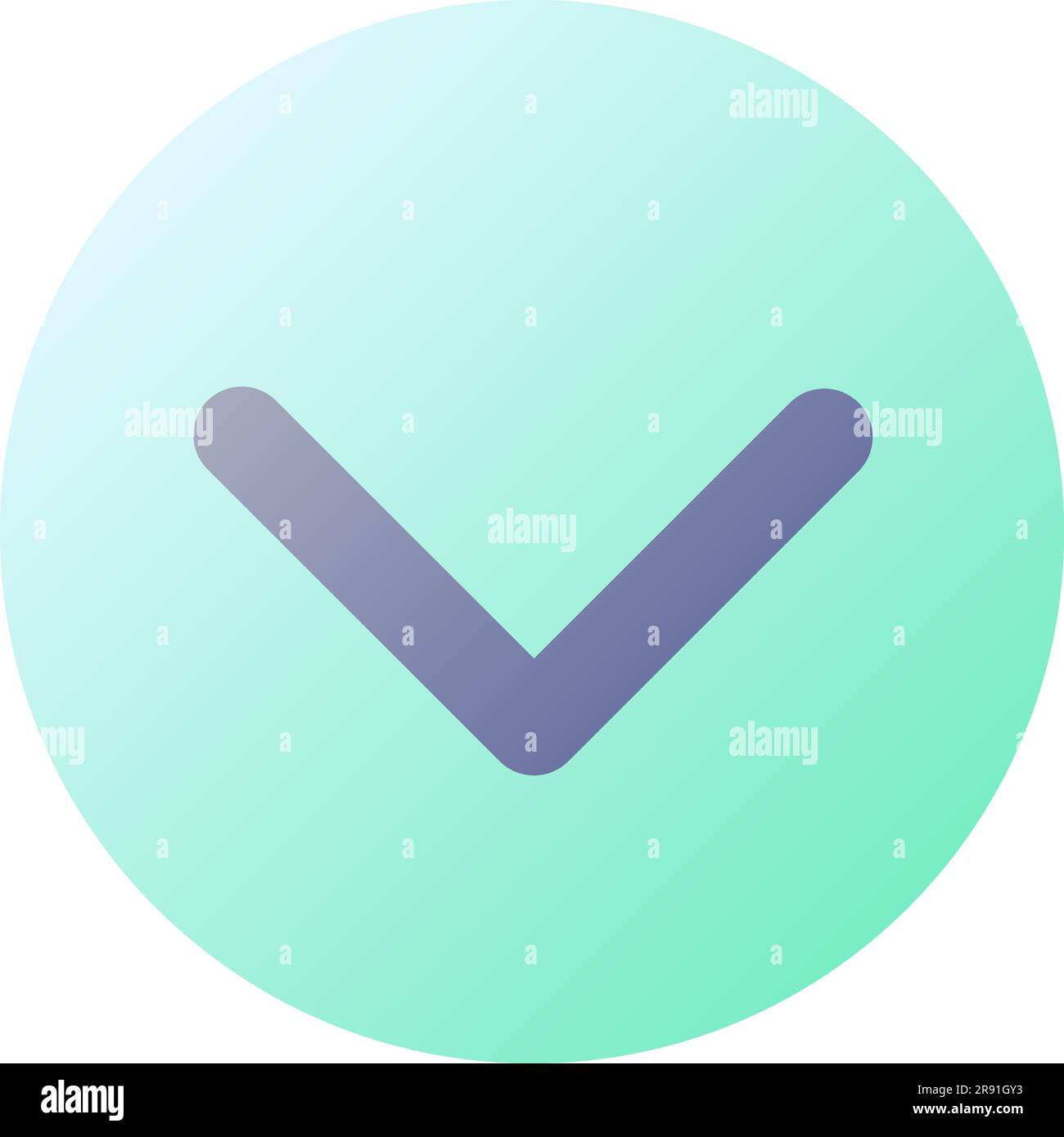 Downward direction button pixel perfect flat gradient color ui icon Stock Vector Image & Art - Alamy