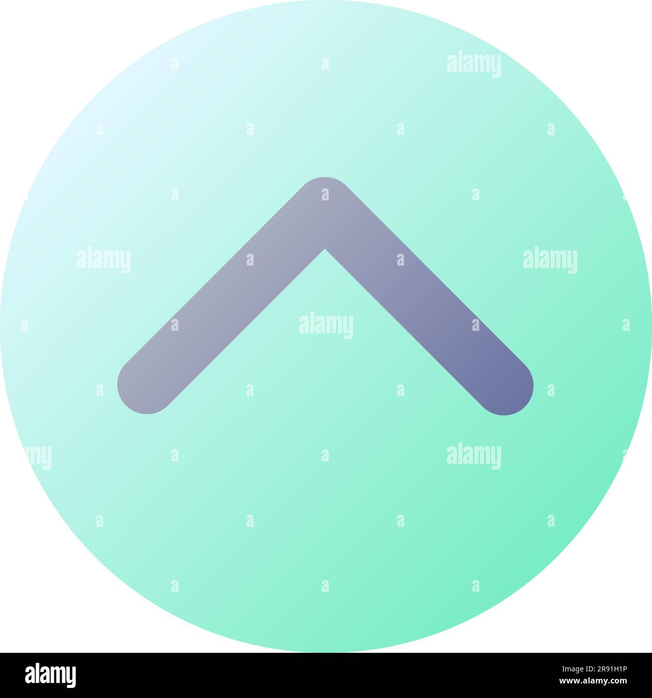 Upward direction arrow pixel perfect flat gradient color ui icon Stock ...