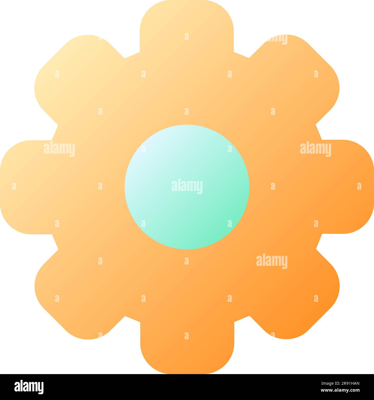 Cogwheel pixel perfect flat gradient color ui icon Stock Vector Image & Art - Alamy