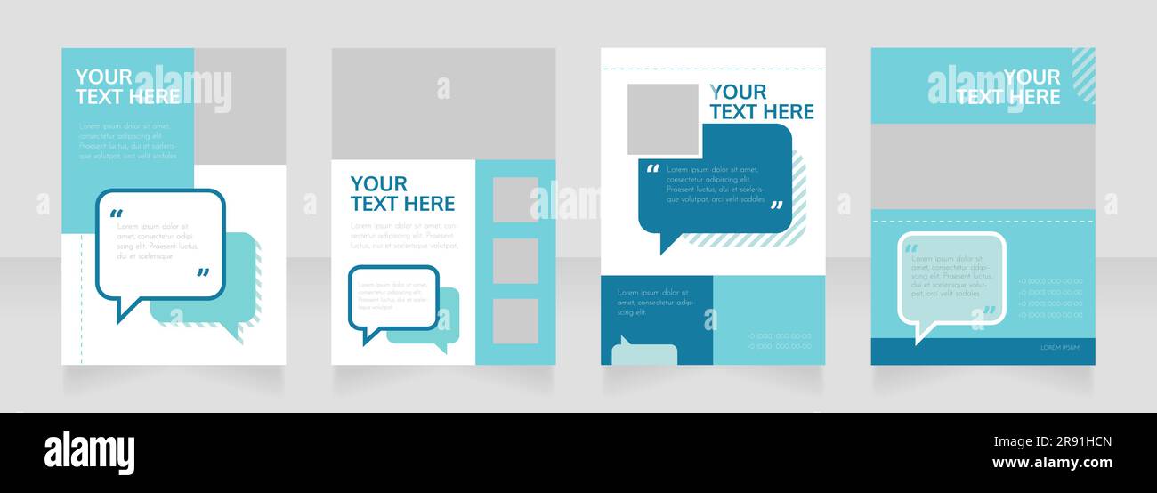 Online consumer support blank brochure layout design Stock Vector Image ...
