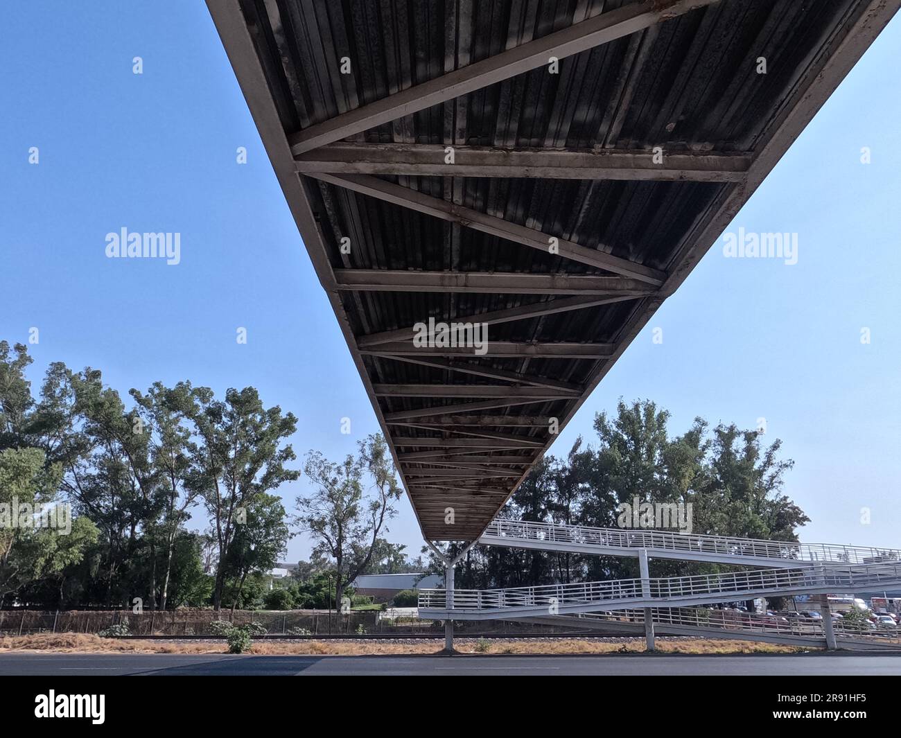 Take pedestrian bridge structure Stock Photo - Alamy