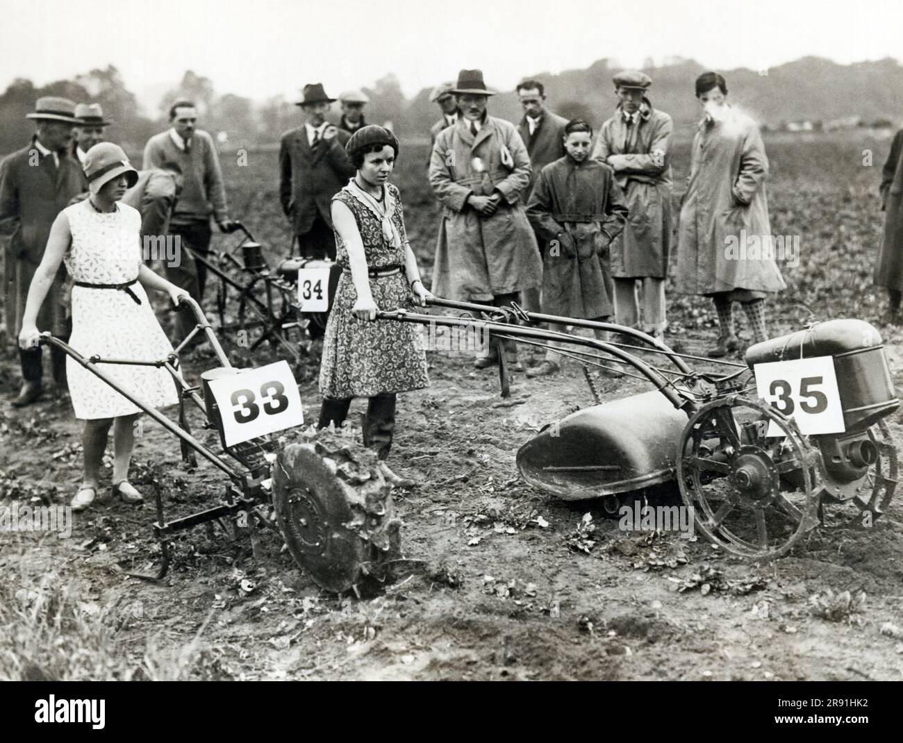 Berlin, Germany: c. 1928 Two young girls demonstrate the ease with ...
