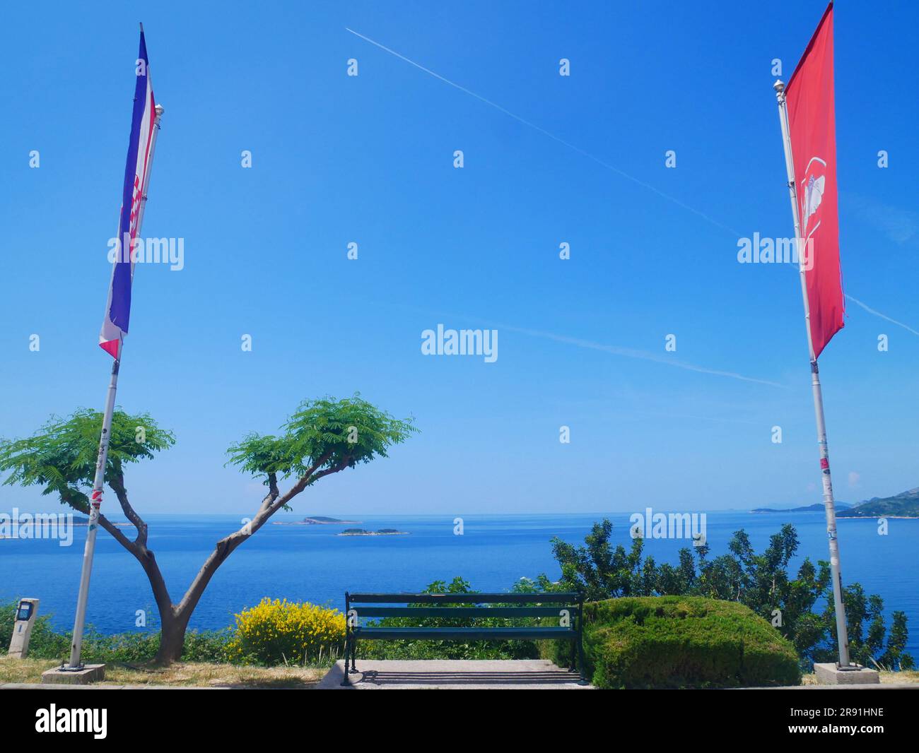 Croatia, Viewpoint Odmoriste Duboka Ljut near Dubrovnik Stock Photo - Alamy