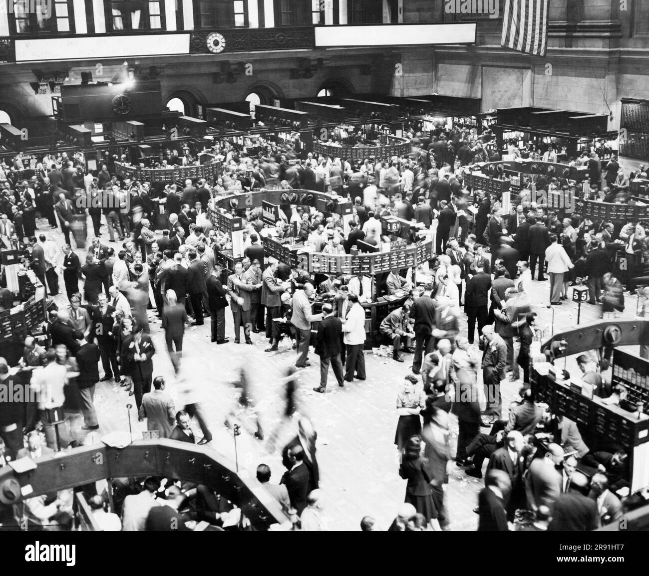 New York, New York: October 15, 1946 The busy floor of the New York ...