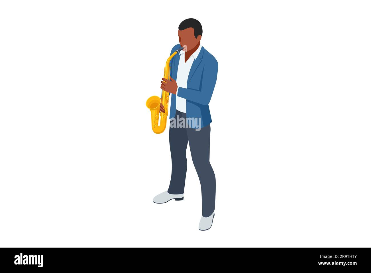 Male sax player Stock Vector Images - Alamy