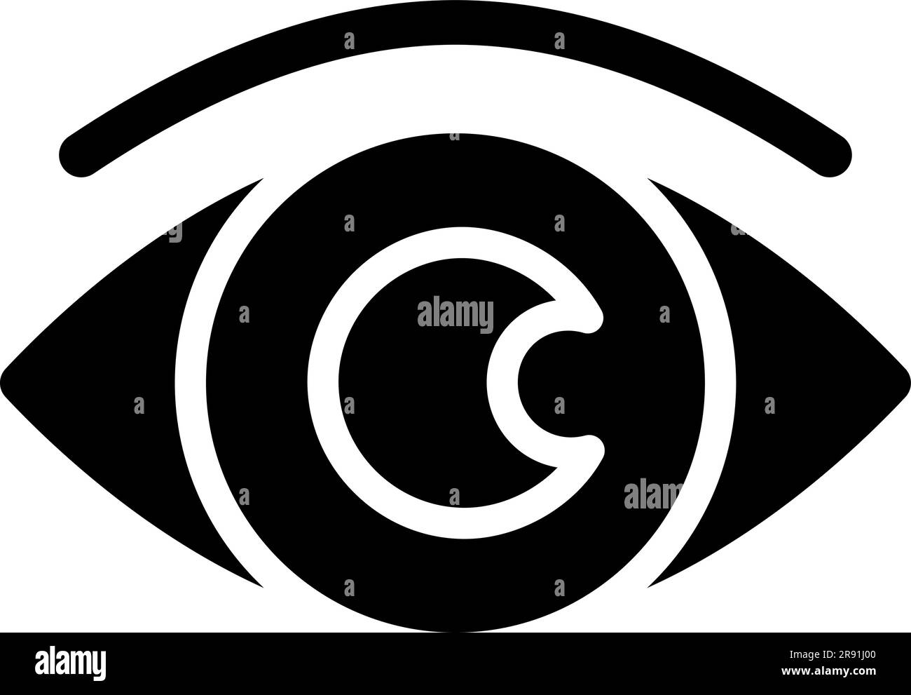 Eye black glyph icon Stock Vector Image & Art - Alamy