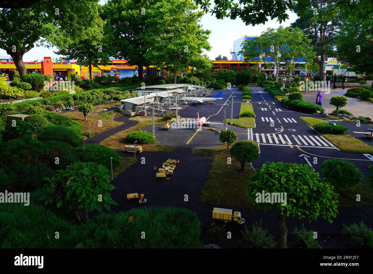 BILLUND, DENMARK –21 AUG 2022- View of Miniland minitiature brick buildings at the Legoland ...