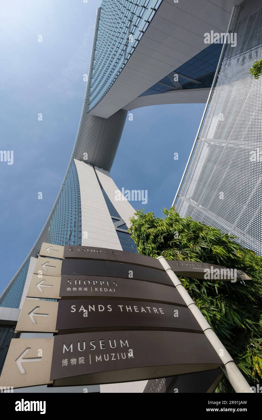 A low angle view of some of Singapore's modern architecture Stock Photo ...