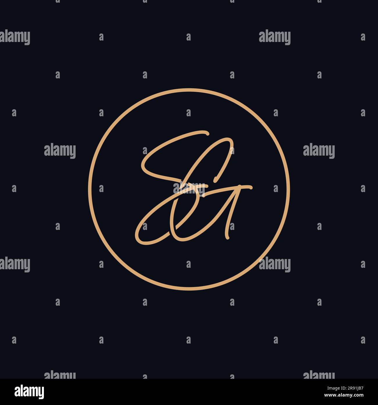 SG initials monogram concept. Logo design of letters S and G Stock ...