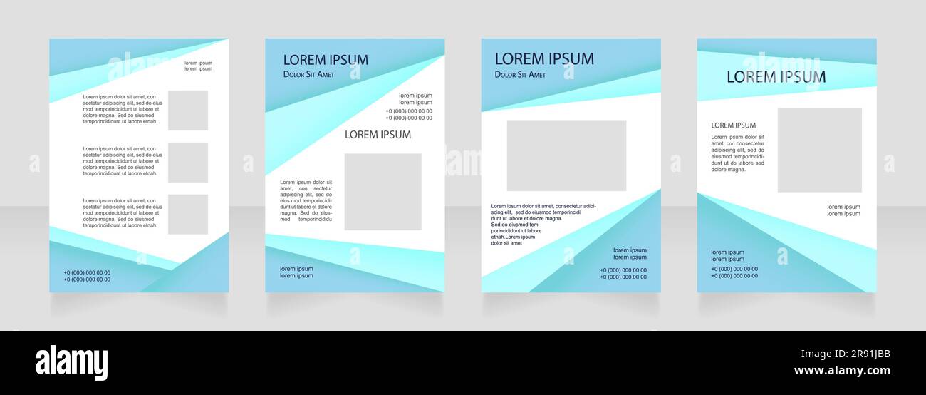 Creative blue blank brochure layout design Stock Vector Image & Art - Alamy