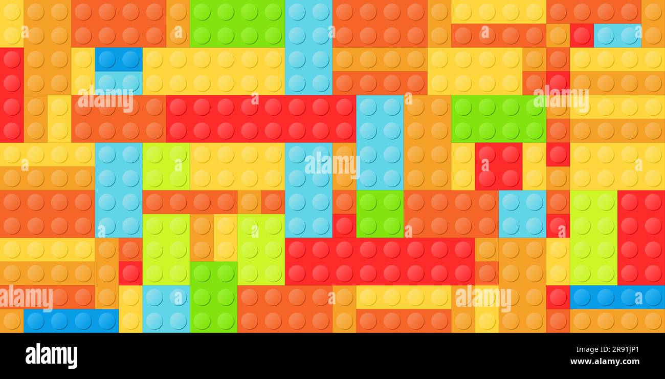 Toy construction blocks background. Colorful plastic toy bricks ...