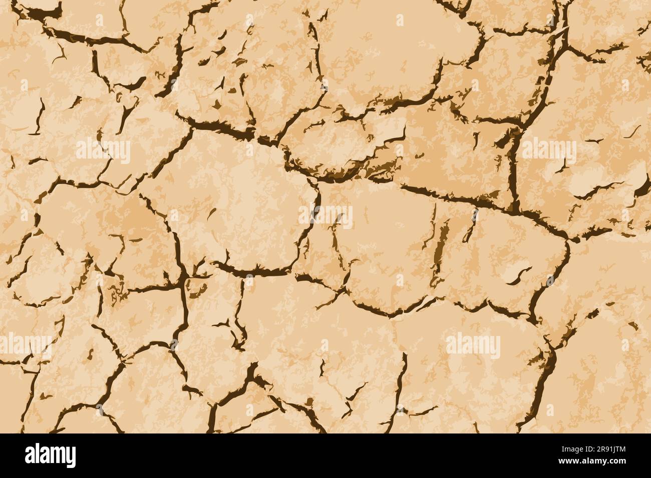 Dried mud surface. Dry soil vector illustration. Global warming concept ...