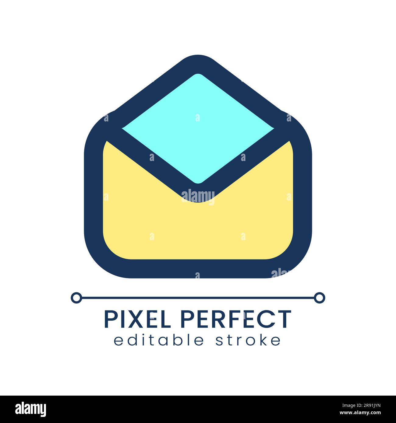 Read message pixel perfect RGB color ui icon Stock Vector Image & Art ...