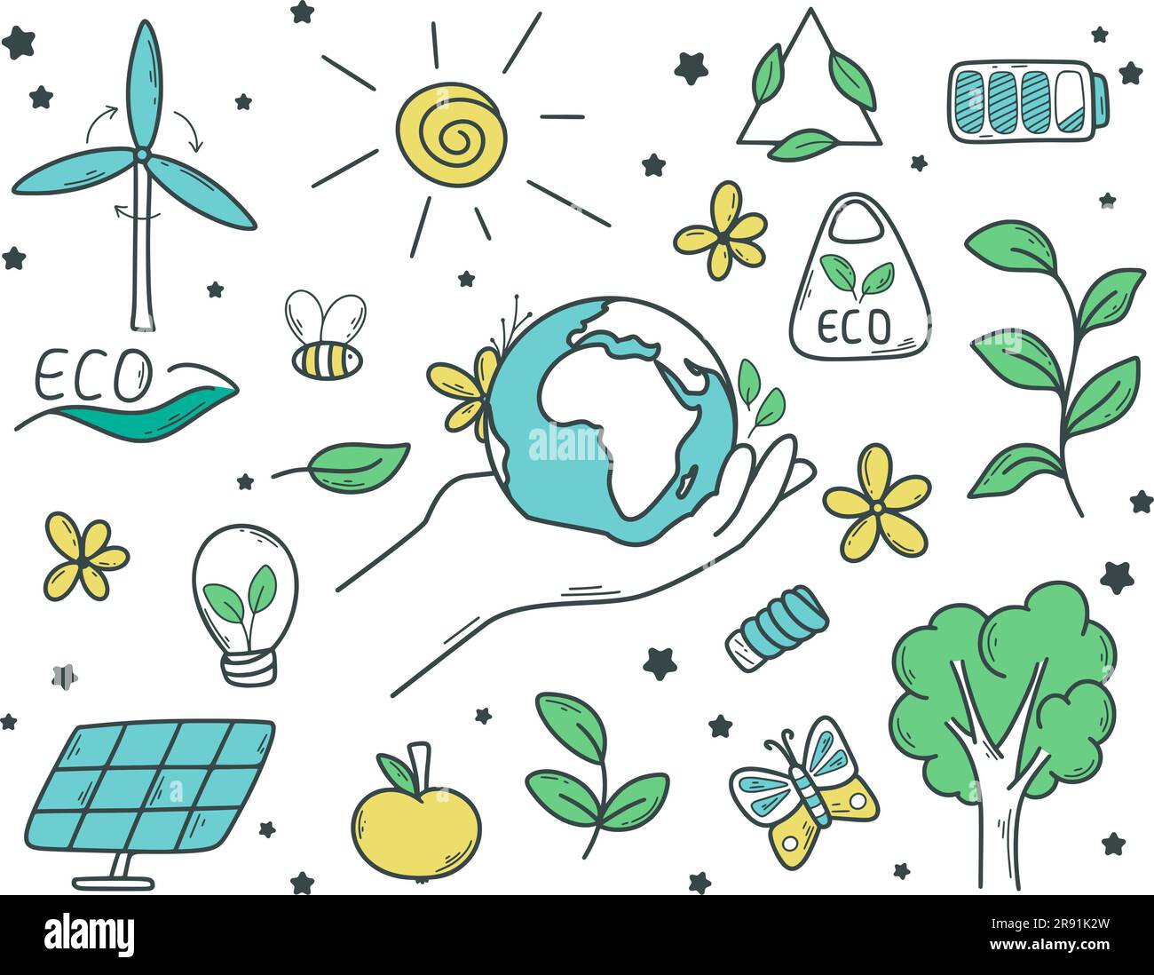 Environment protection color line Cut Out Stock Images & Pictures - Alamy