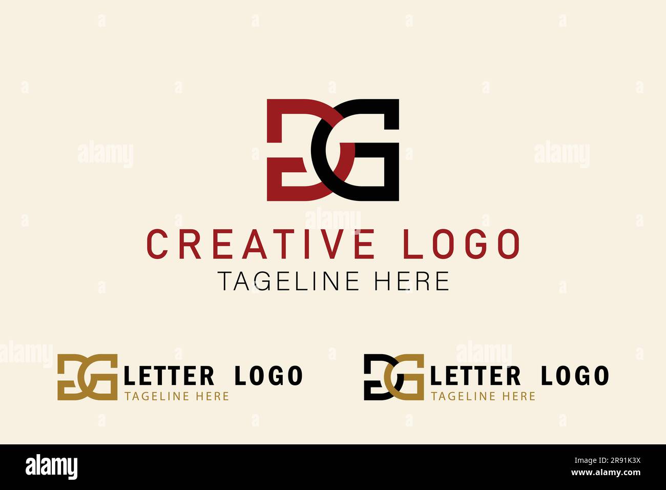 Letter DG logo or GD . monogram initials letter logo concept. Creative ...