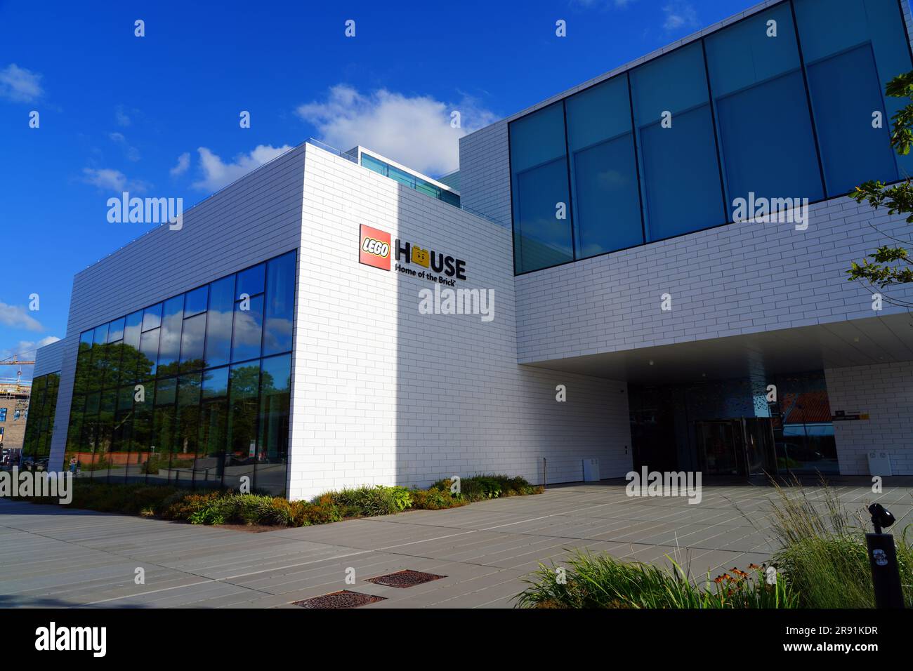 BILLUND, DENMARK –21 AUG 2022- View of Lego House, known as Home of the ...