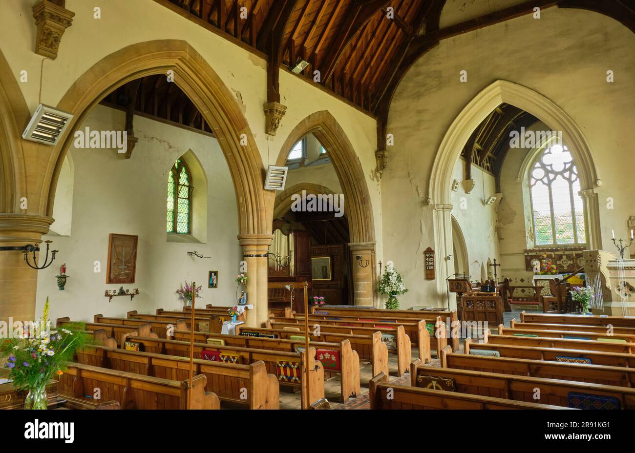 Interior of St Andrew's Church, Ringstead, Norfolk Stock Photo - Alamy
