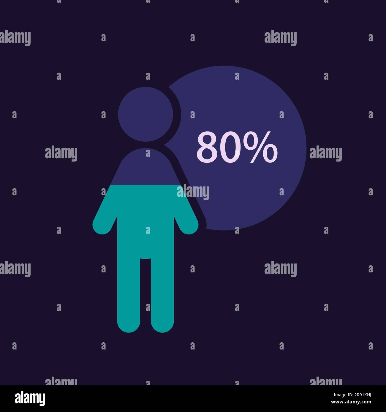 Male population infographic chart design template for dark theme Stock ...