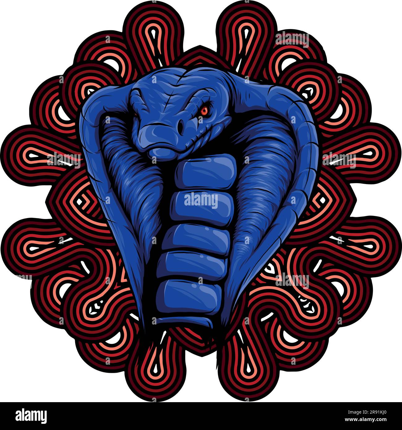 vector illustration of Cobra head mascot logo Stock Vector Image & Art ...