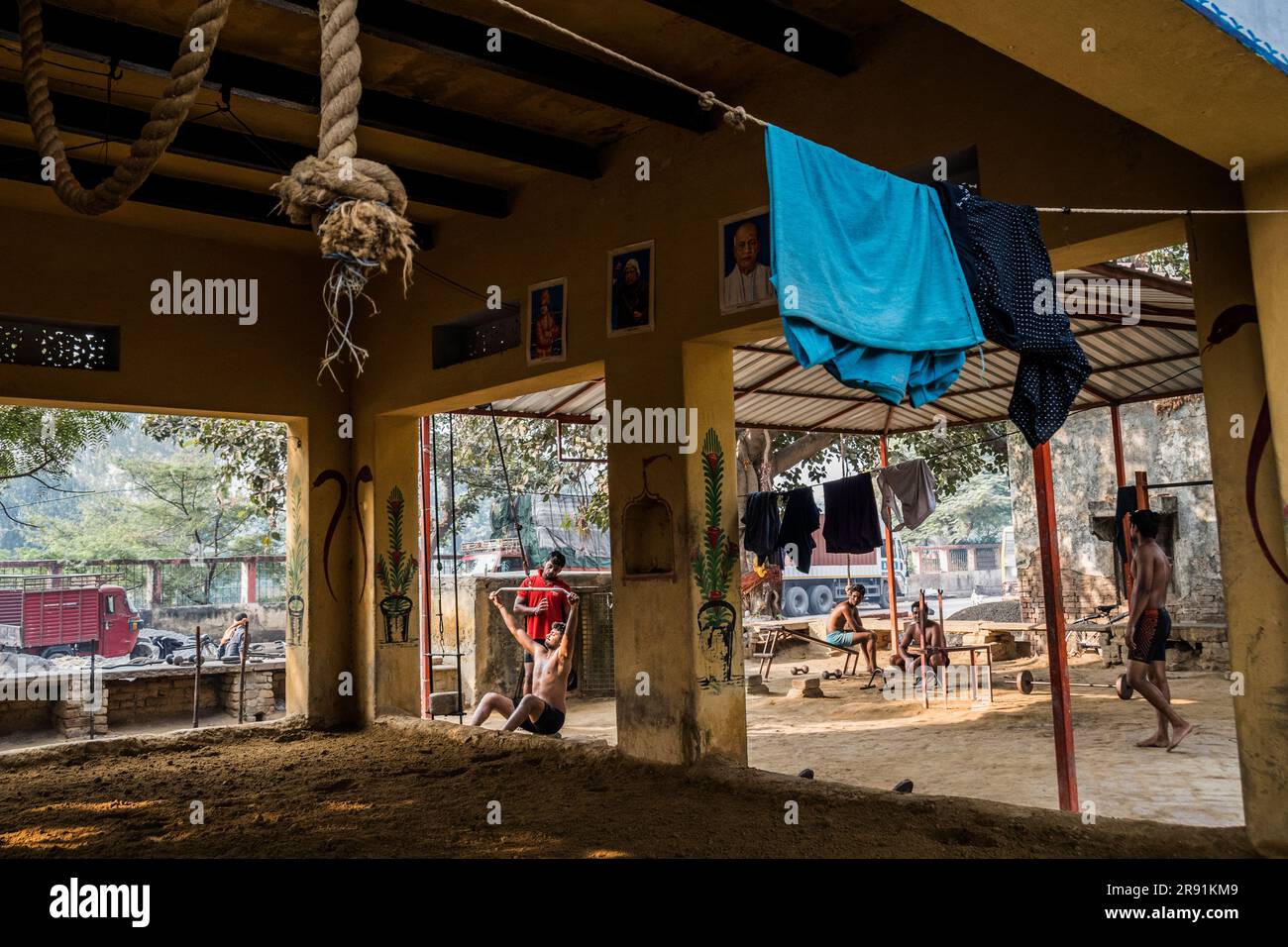 Kushti wrestlers train at an Akhara in Varanasi, India Stock Photo - Alamy