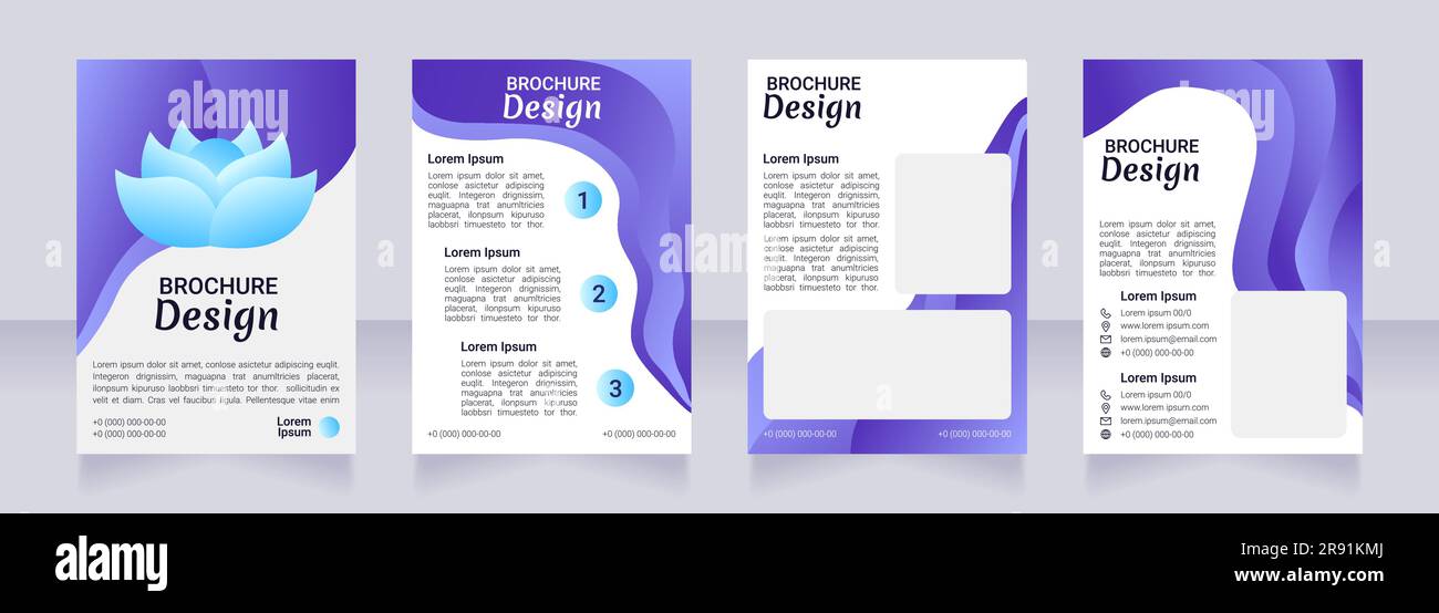 Spiritual healing blue blank brochure design Stock Vector Image & Art ...