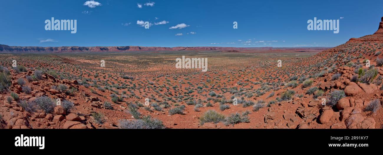 Valley of the Gods in Utah viewed from the north slope of Bell Butte ...