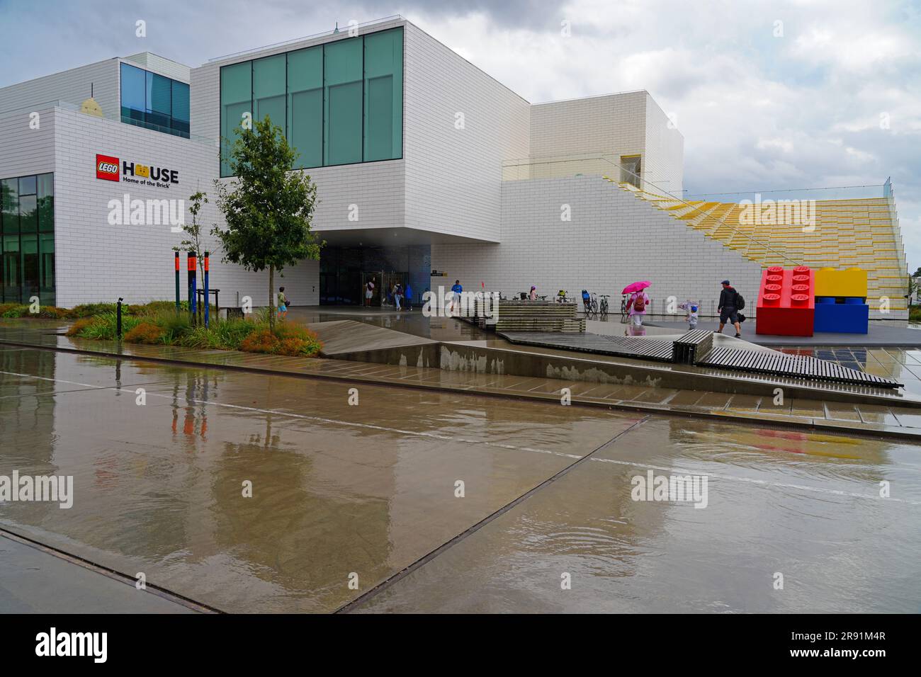 BILLUND, DENMARK –21 AUG 2022- View of Lego House, known as Home of the Brick, located near ...